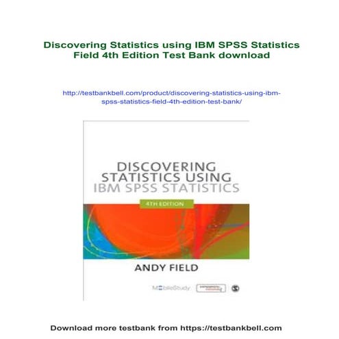 Discovering Statistics using IBM SPSS Statistics Field 4th Edition Test ...