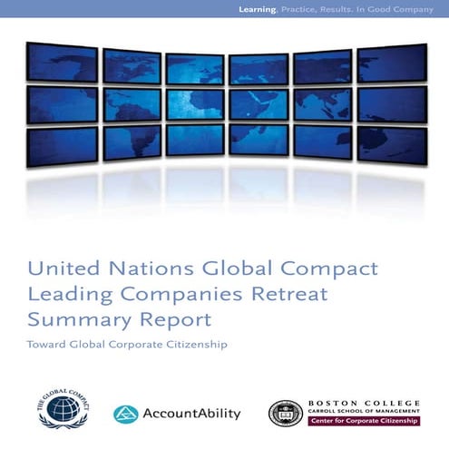 Eighth Annual Report of Global Compact Network India | PDF
