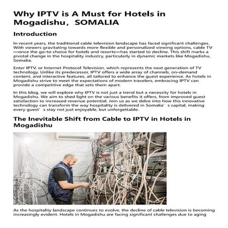Why IPTV is A Must for Hotels in Mogadishu，SOMALIA | PDF
