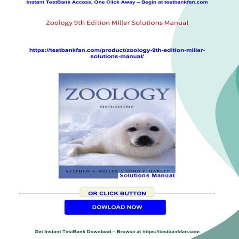 Zoology 9th Edition Miller Solutions Manual | PDF