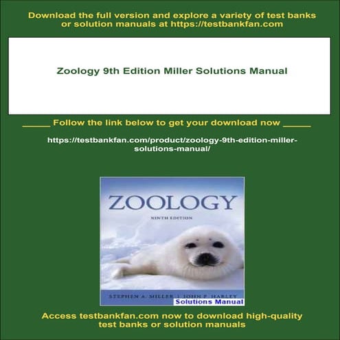 Zoology 9th Edition Miller Solutions Manual | PDF