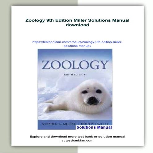 Zoology 9th Edition Miller Solutions Manual | PDF