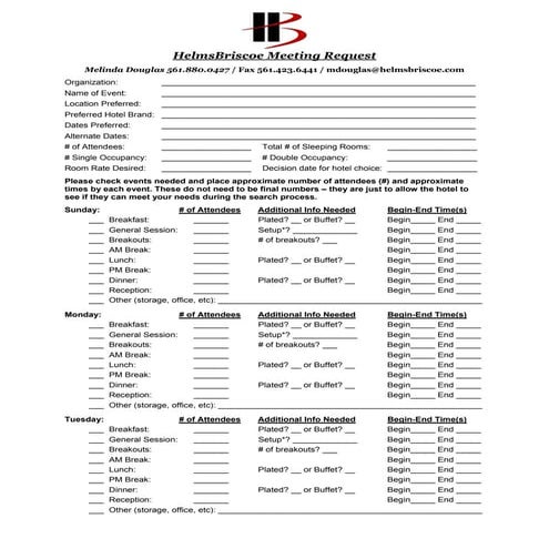 Meeting Request Form | PDF