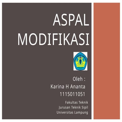 208657985-Aspal-Modifikasi-perencanaan jalan | PPTX
