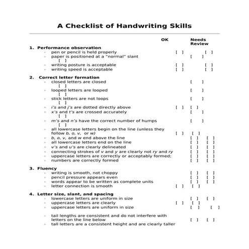 20868658 a-checklist-of-handwriting-skills | PDF