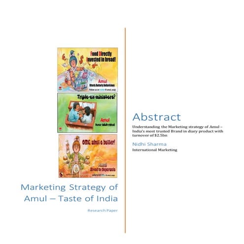 Amul - research paper - March 15, 2015 | DOCX