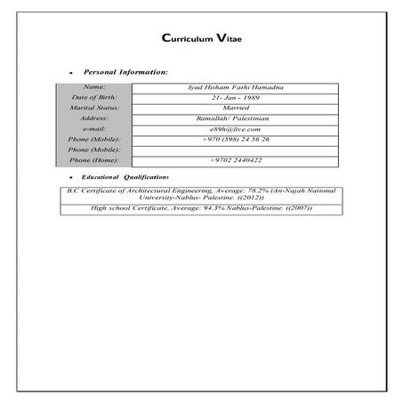 TAMER cv | PDF
