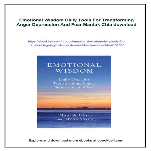 Emotional Wisdom Daily Tools For Transforming Anger Depression And Fear ...