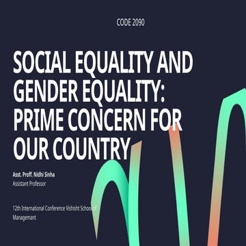 gender equality and social issues in India | PPTX