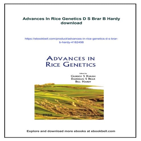 Advances In Rice Genetics D S Brar B Hardy | PDF