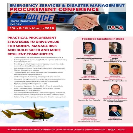 Emergency Services Procurement 15-16 March 2016 Sydney v2 | PDF