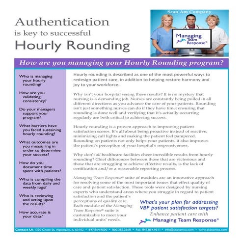 Hourly Rounding Authentication is key to sucessful HR VBP | PDF