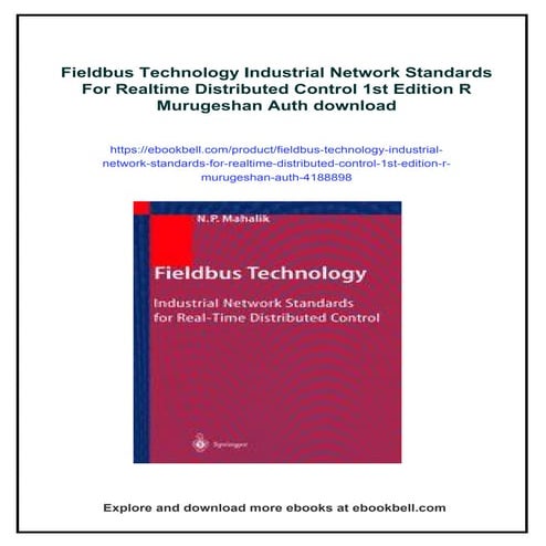 Fieldbus Technology Industrial Network Standards For Realtime ...