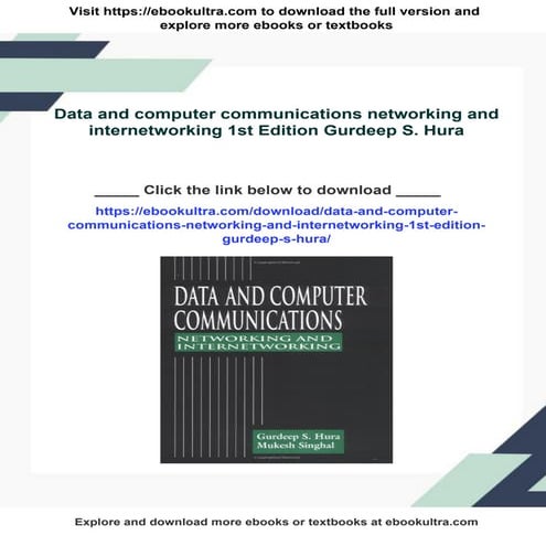 Data and computer communications networking and internetworking 1st Edition Gurdeep S. Hura | PDF