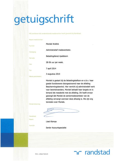 getuigschrift Geogia | PDF