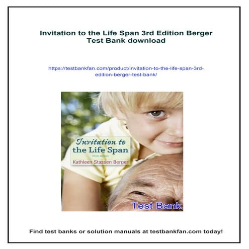 Invitation to the Life Span 3rd Edition Berger Test Bank | PDF