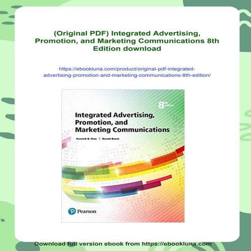 (Original PDF) Integrated Advertising, Promotion, and Marketing ...