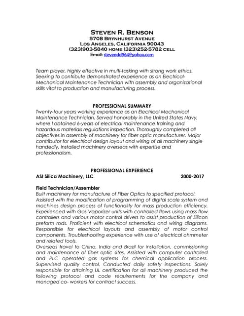 Greg Smith's Resume | PDF