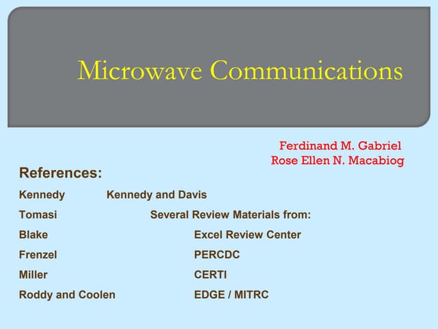 Presentation on Applications of microwave | PPTX