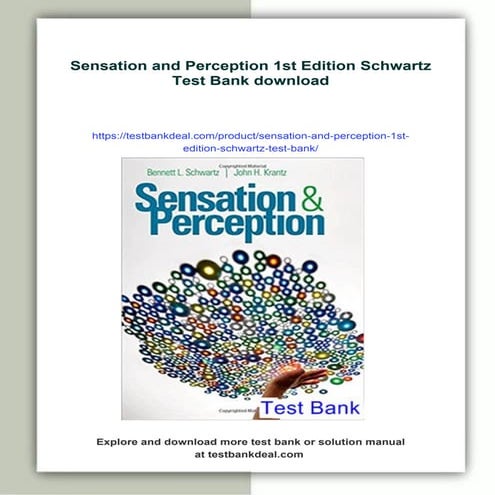 Sensation and Perception 1st Edition Schwartz Test Bank | PDF