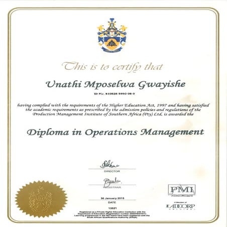 diploma operations management | PDF