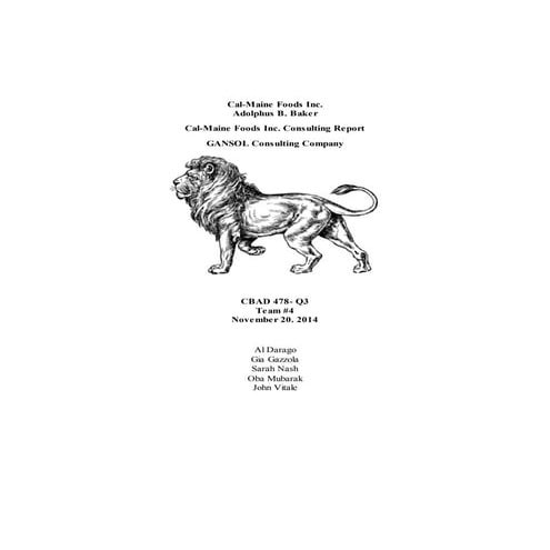 Cal-Maine Foods Analysis | PDF