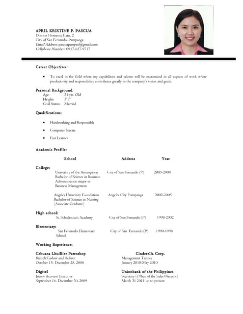 Resume (sample) | DOCX | Education