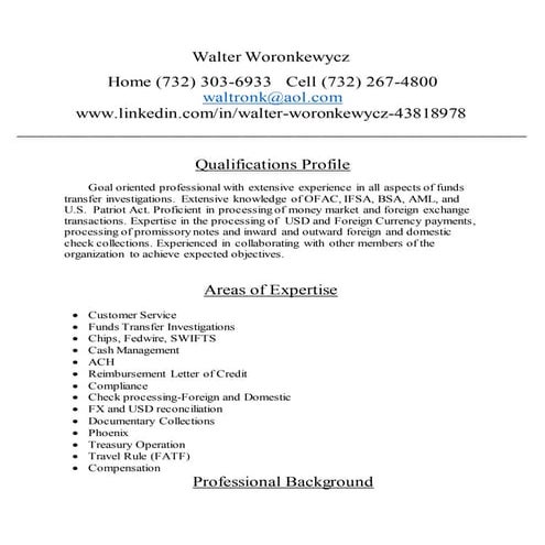 Walter Woronkewycz Resume 2016 WW | DOCX