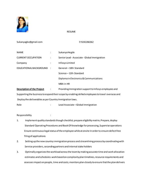 My recent resume | PDF