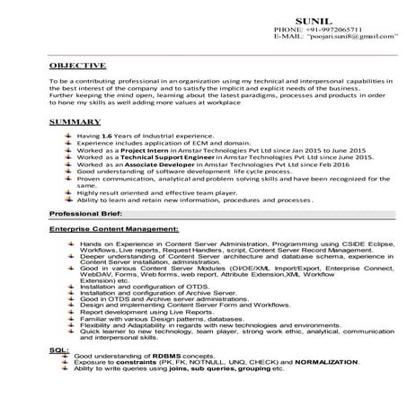 Sunil_Profile_Open-Text ECM | DOCX