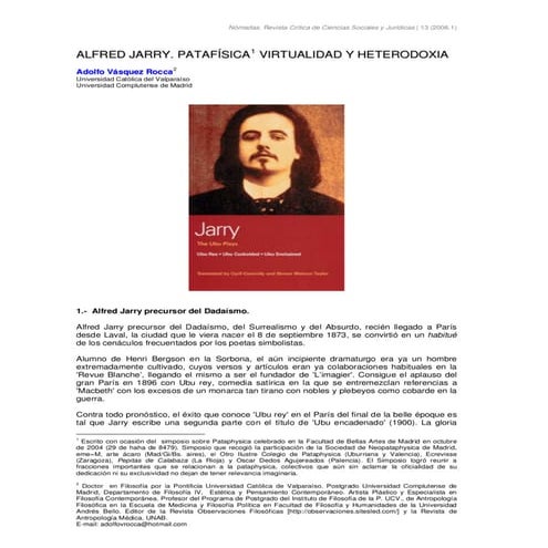 Alfred jarry. patafísica | PDF