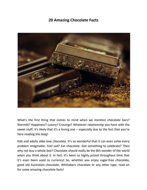 The history of chocolate | PDF