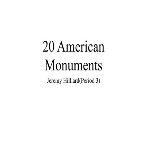 20 american monuments | KEY