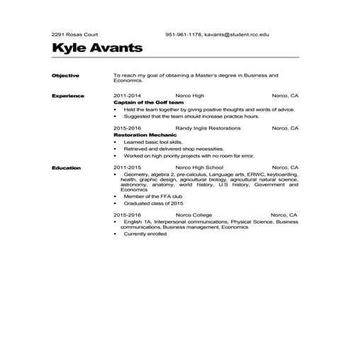 Kyles resume | DOC