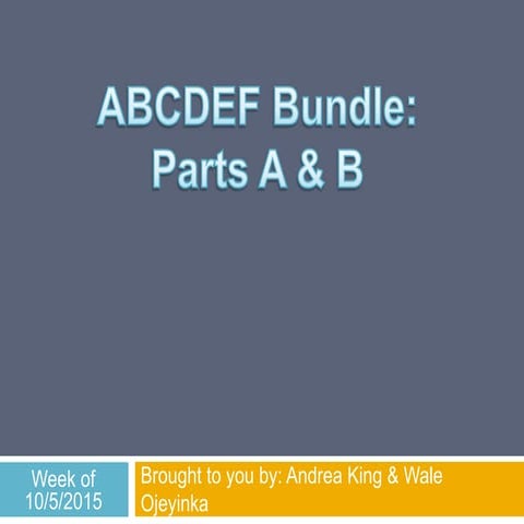 A & B of ABCDEF Bundle | PPT