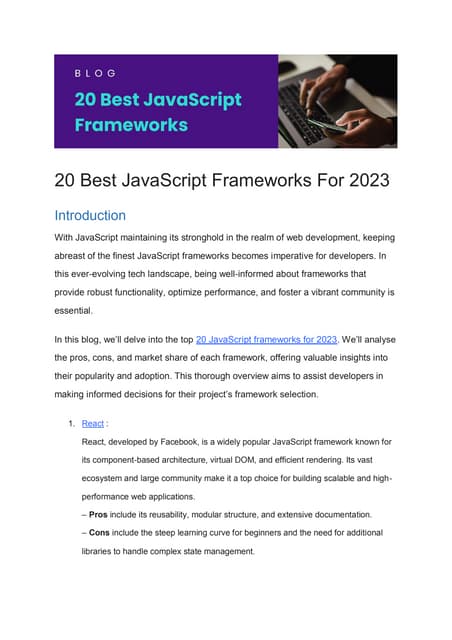 Trending Popular JavaScript Frameworks.pptx