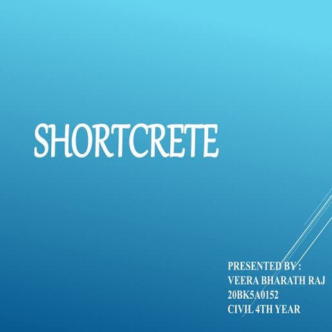 shortcrete | PPT