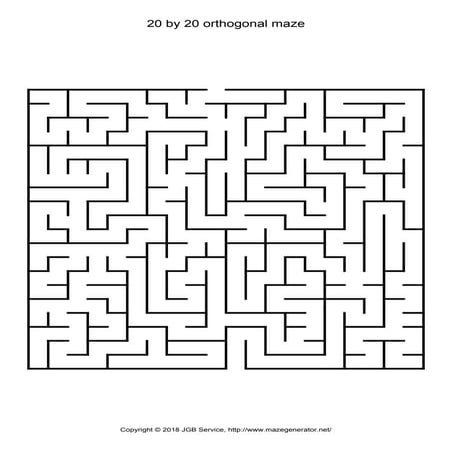 20 by 20 orthogonal maze | PDF