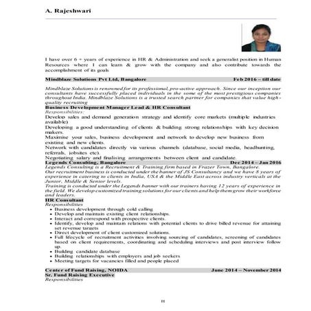 A Rajeshwari | DOCX | Management Consulting Industry | Industries