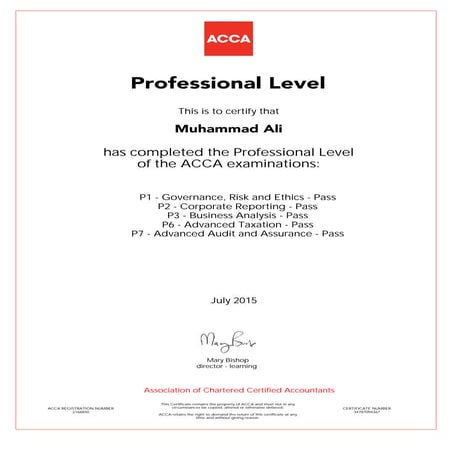 ACCA-Professional level | PDF