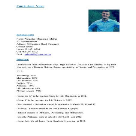 Curriculum Vitae | PDF