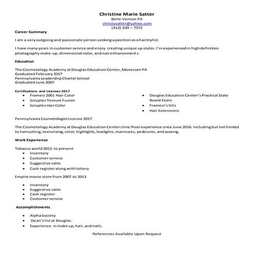 Christine Marie Satter | DOCX