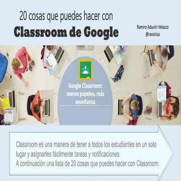20 Actividades con Classroom Google | PDF