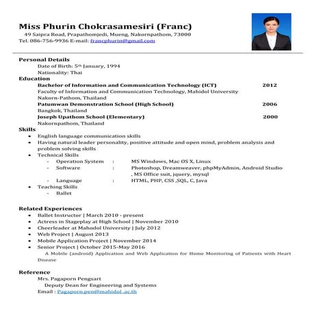 Phurin-C.-Resume | PDF