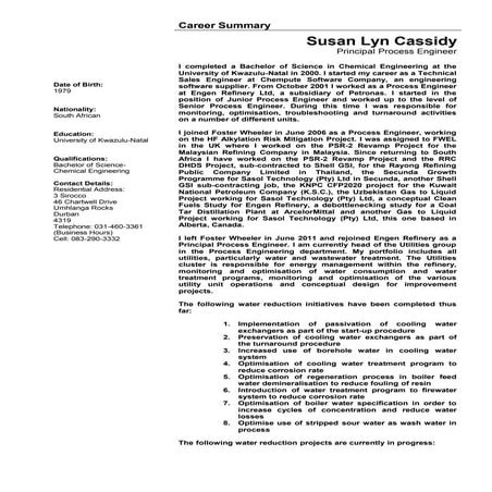 CV-cassidy | DOC | Civil Engineering Industry | Industries