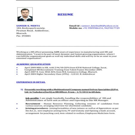 Sameer CV | DOCX