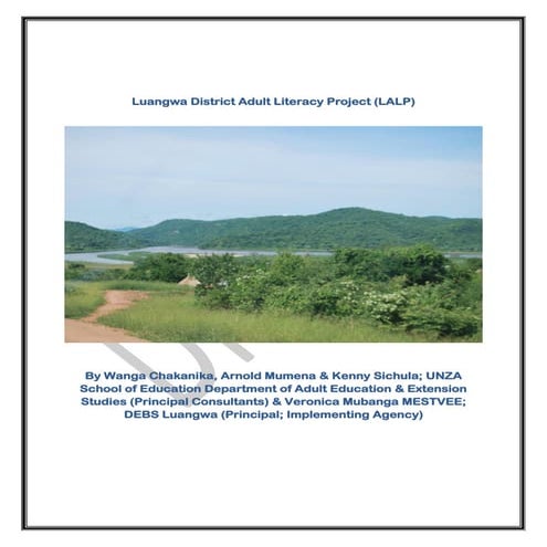 Luangwa District Adult Literacy Project Proposal | PDF