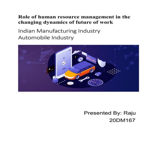 Human Resource Management in the changing dynamics of future of work | PDF