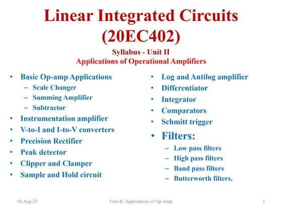 Module4: opamp as a V-I & I-V Converter | PPTX | Computer Peripherals ...