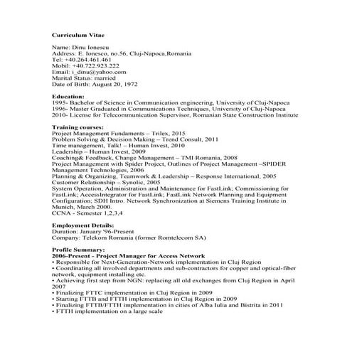 cv dinu | PDF